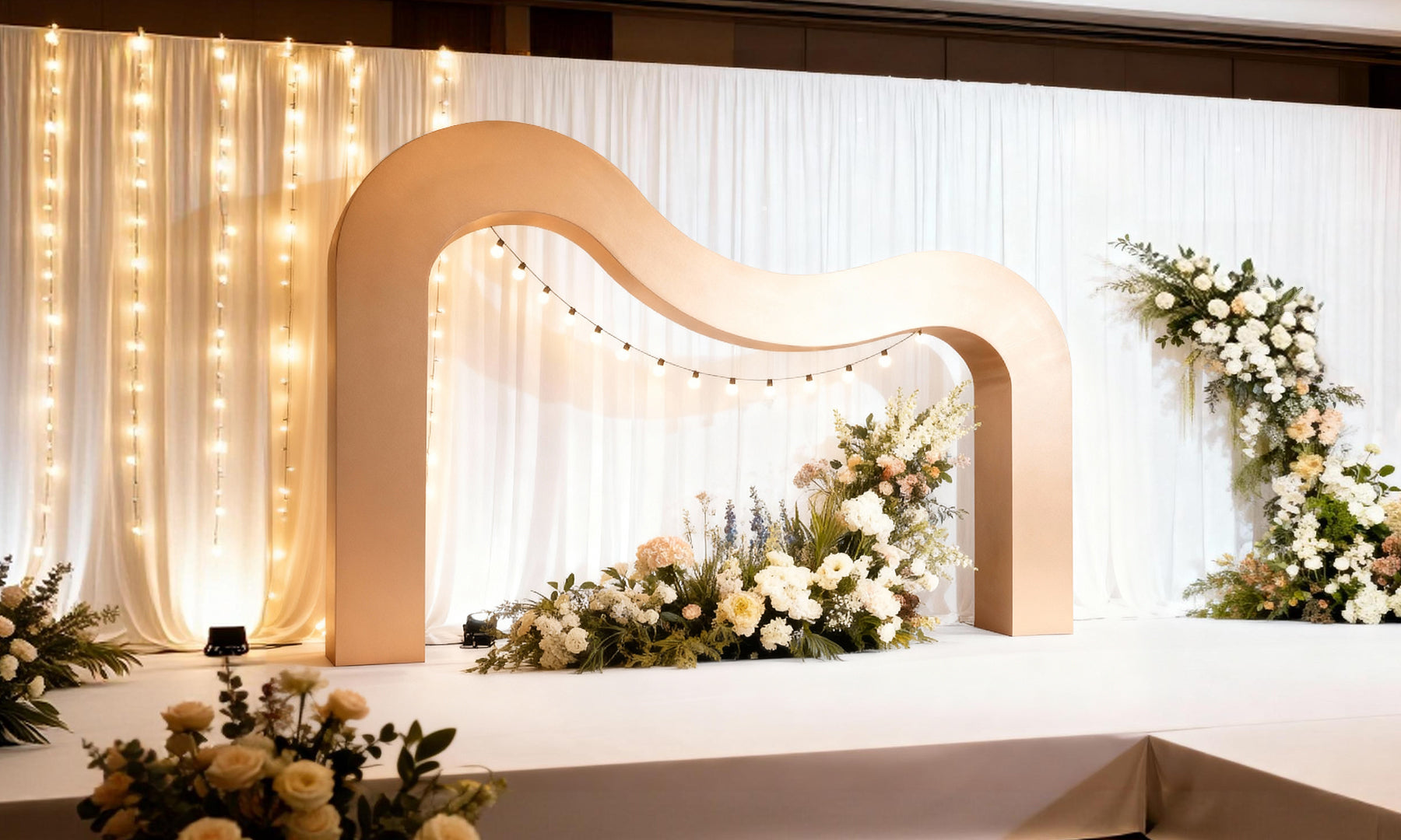 Ride the Wave: Elevate Events with the 3D Double Wave Arches Party Bac
