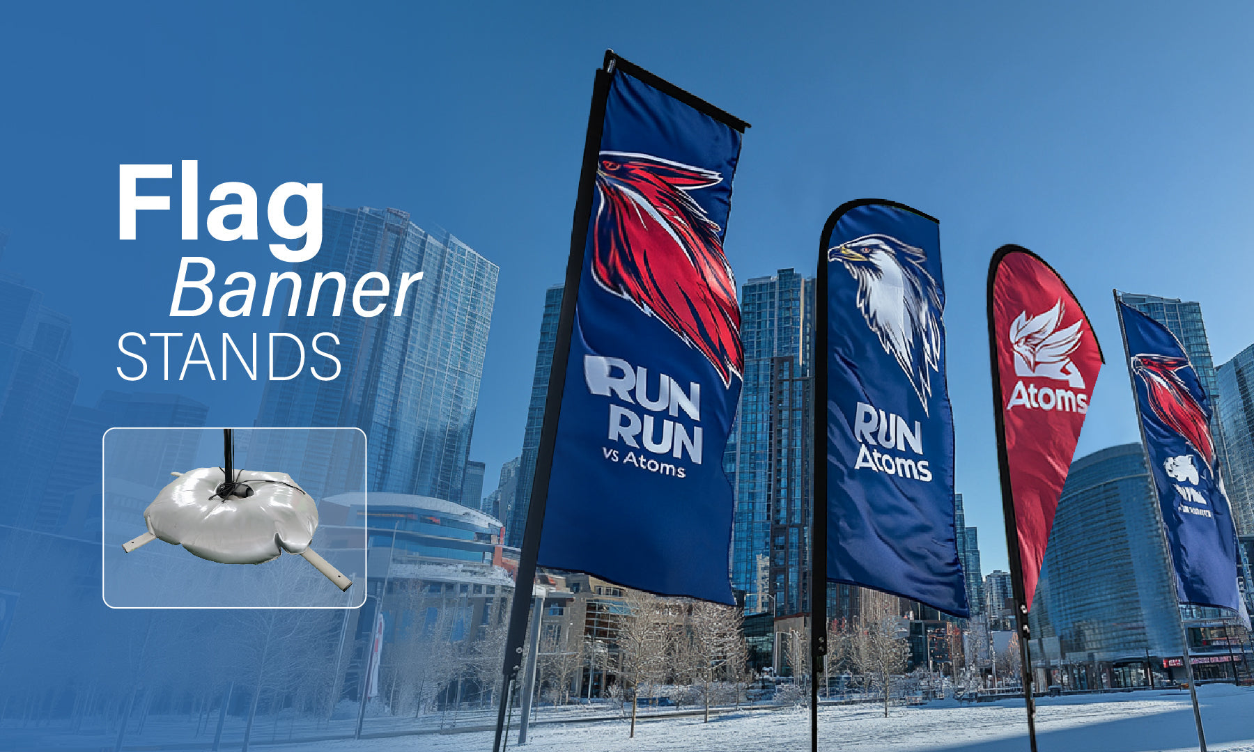 Command Attention Anywhere with Custom Flags from Premium One Backdrop