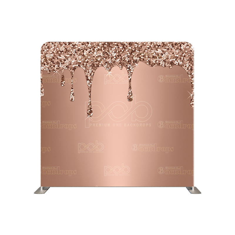 Pillow Cover Backdrop(Gold Sparkle Drip)