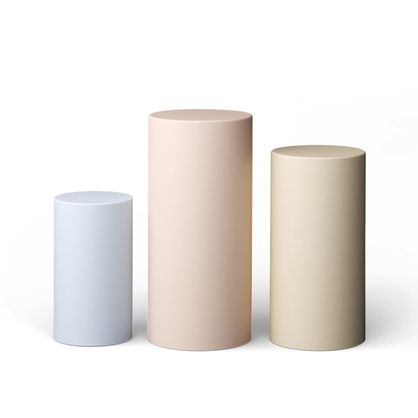 Round Display Cylinder Pedestals with Covers