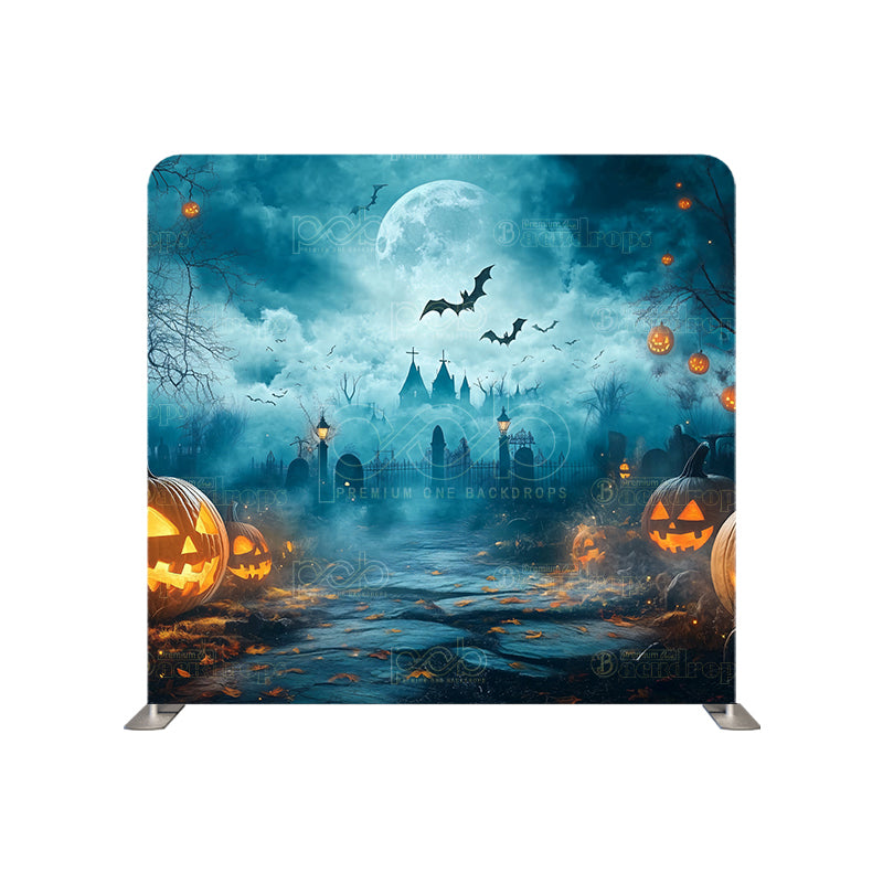 Pillow Cover Backdrop (Spooky Night With Pumpkins)