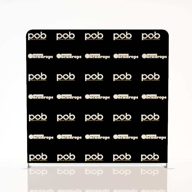 Pillow Cover Backdrop Step and Repeat -Two Logos Vertical