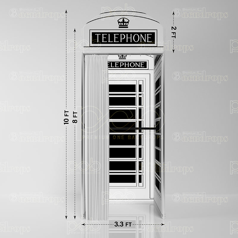 telephone booth enclosure -B-White